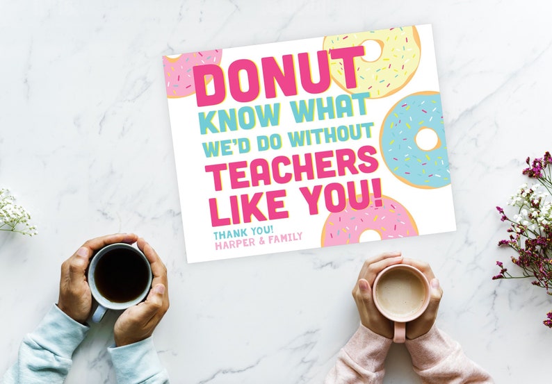 Donut Know What We'd Do Teacher Appreciation Gift Holder, Boss ...