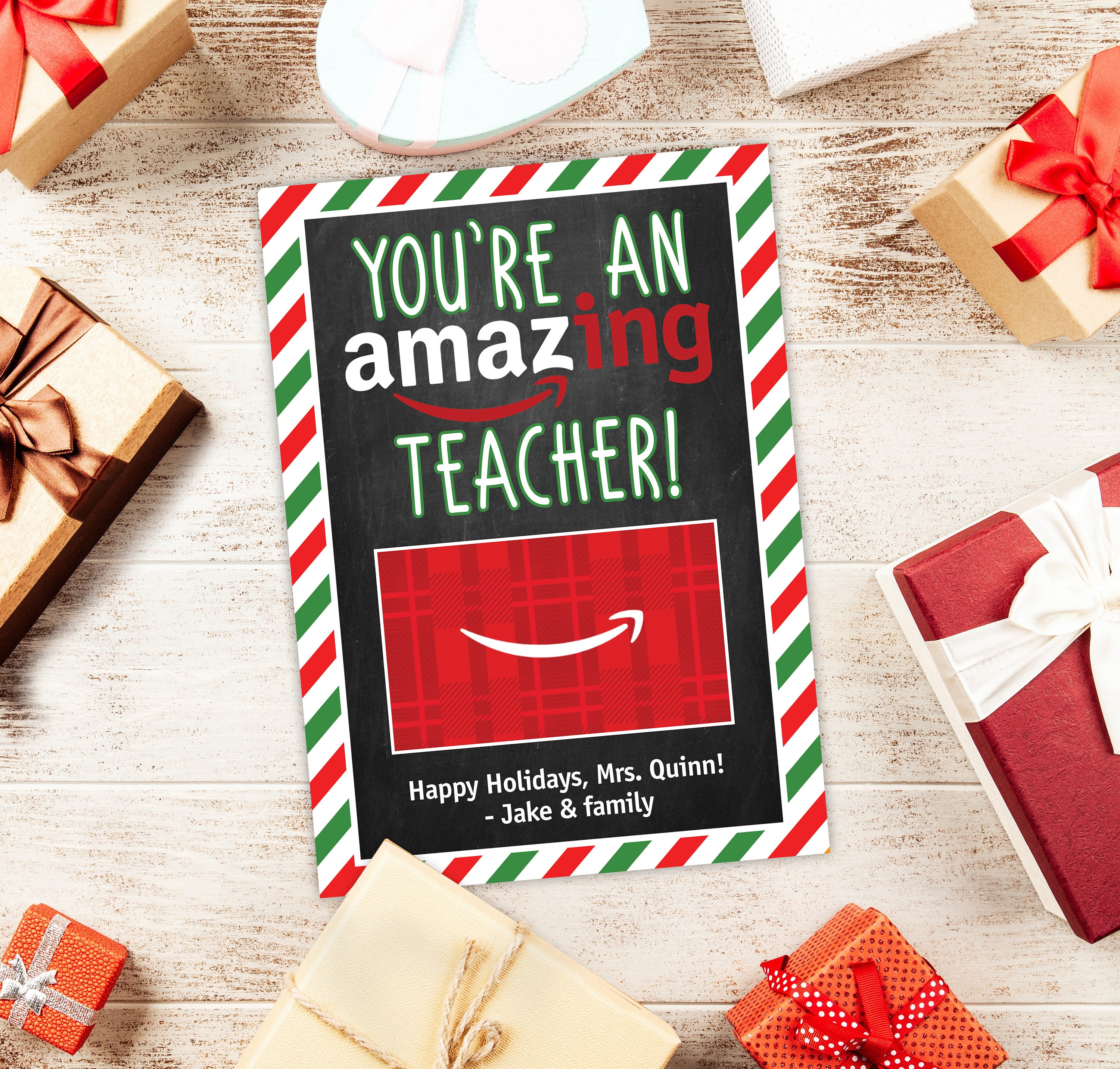 Amazon Teacher Appreciation Gift Card Holder, Boss Appreciation ...