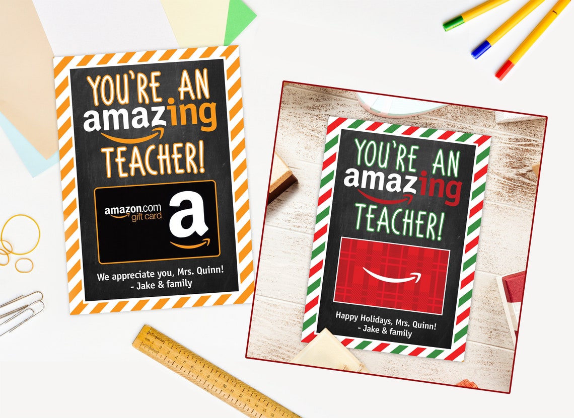 Amazon Teacher Appreciation Gift Card Holder, Boss Appreciation ...