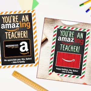 Amazon Teacher Appreciation Gift Card Holder, Boss Appreciation ...