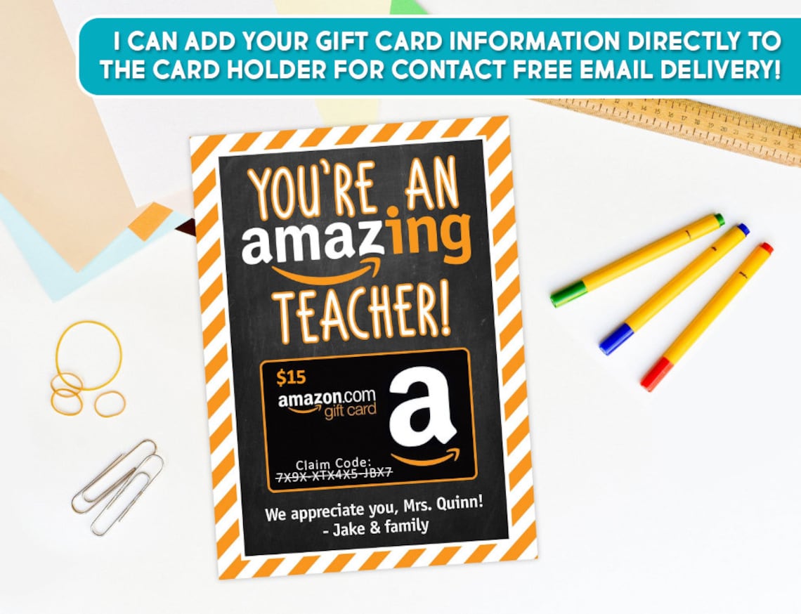 Amazon Teacher Appreciation Gift Card Holder, Boss Appreciation ...