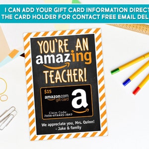 Amazon Teacher Appreciation Gift Card Holder, Boss Appreciation ...