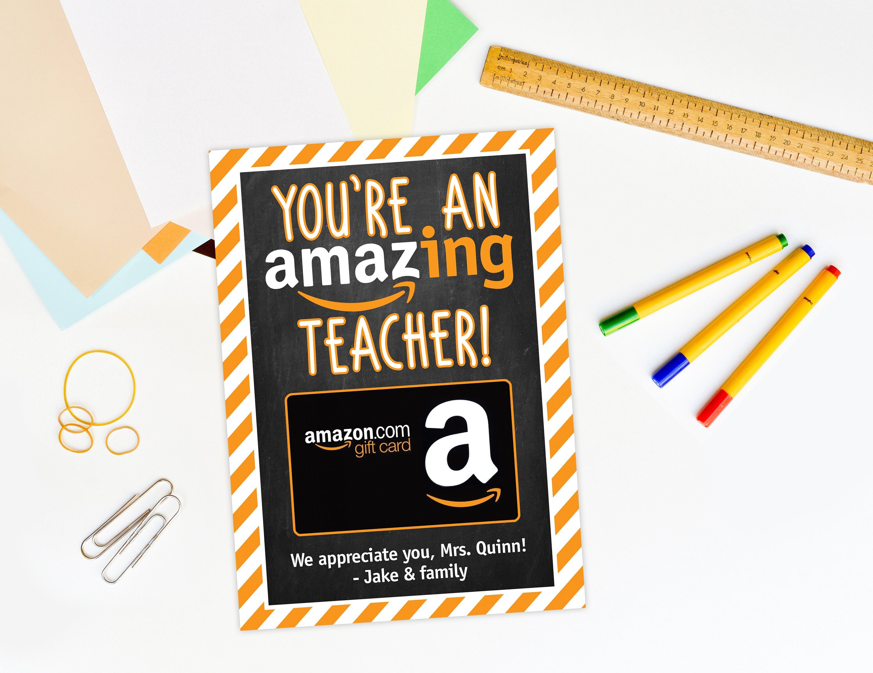 Amazon Teacher Appreciation Gift Card Holder, Boss Appreciation ...