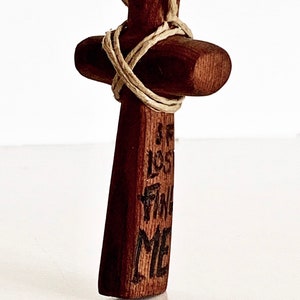 Handcrafted Small Wooden Cross With Engraved Inspirational Words With ...