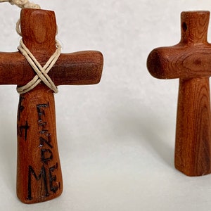 Handcrafted Small Wooden Cross With Engraved Inspirational Words With ...