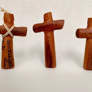 Handcrafted Small Wooden Cross With Engraved Inspirational Words With ...