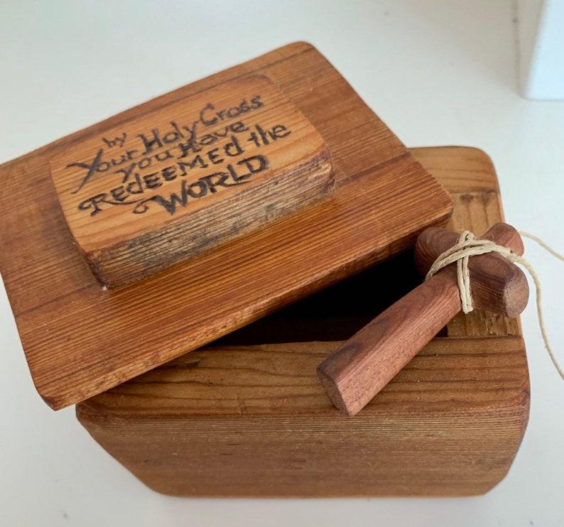 Handcrafted Small Wooden Cross With Engraved Inspirational Words With ...