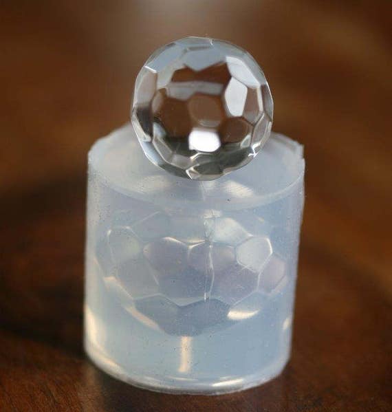 A transparent silicone mold for jewellery Diy faceted sphere | Etsy