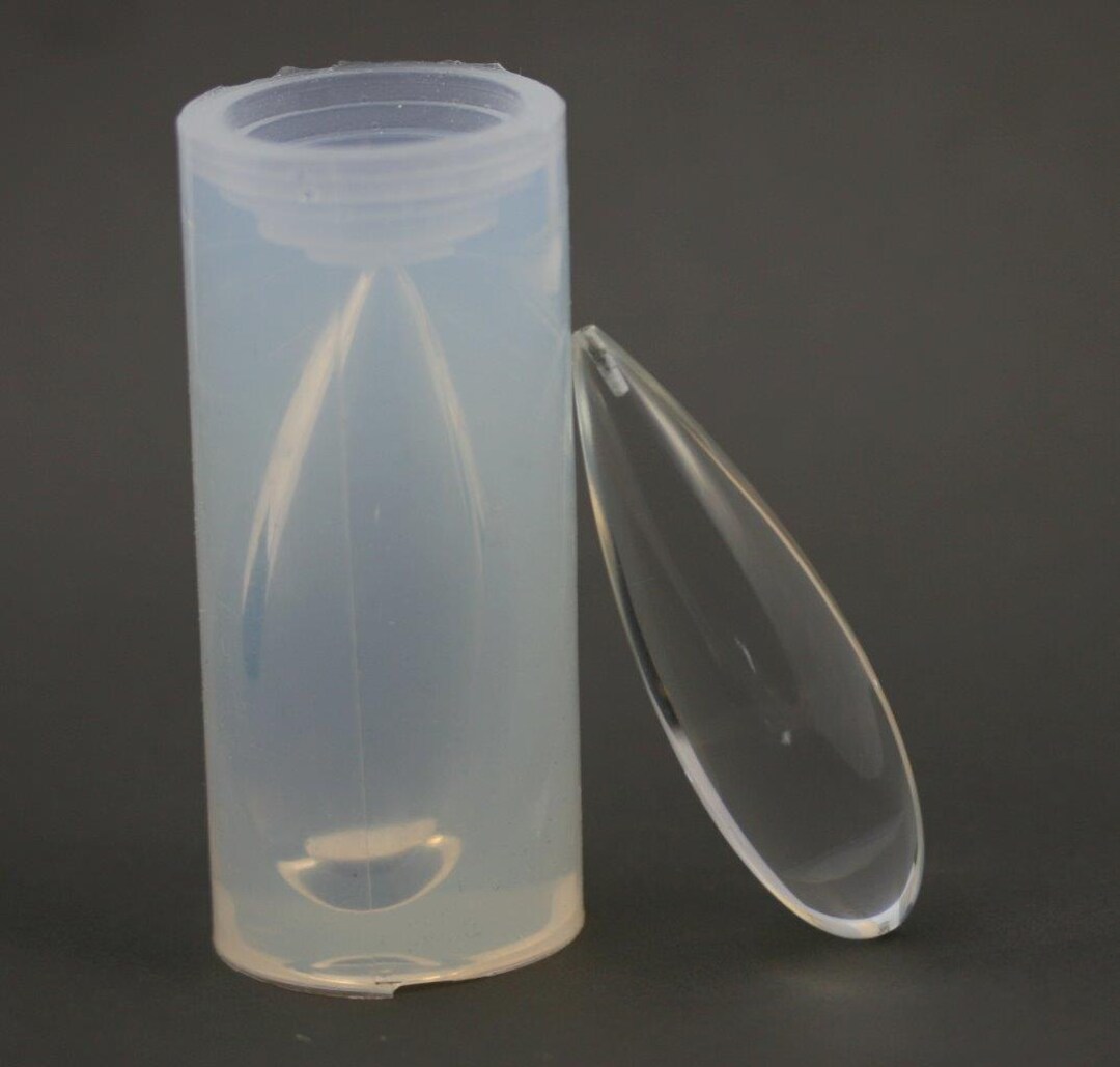A Transparent Silicone Mold for Jewellery DIY, a Teardrop 42/18mm, 1 ...