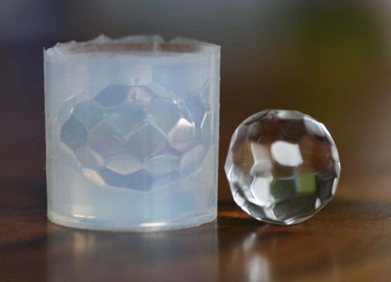 A transparent silicone mold for jewellery Diy faceted sphere | Etsy