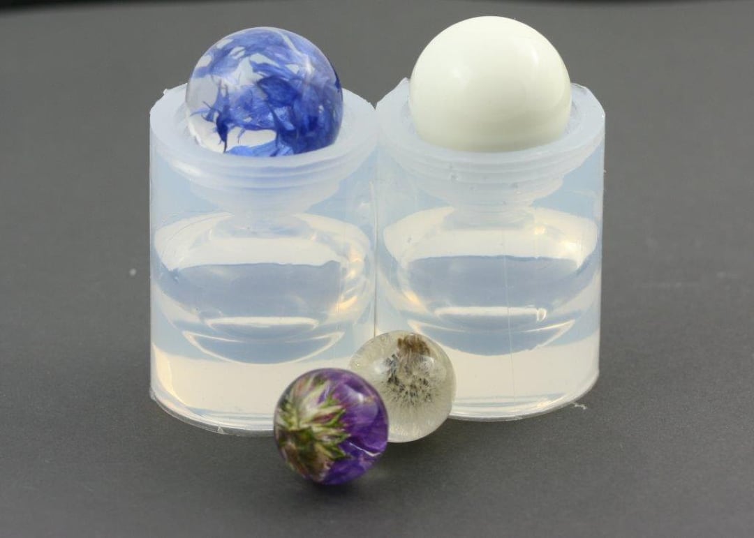 A Transparent Silicone Mold for Jewellery DIY, 2 Pieces a Sphere of 17 ...