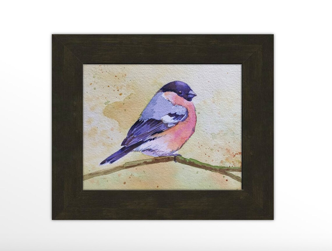 Original Watercolor Songbird Painting - Etsy
