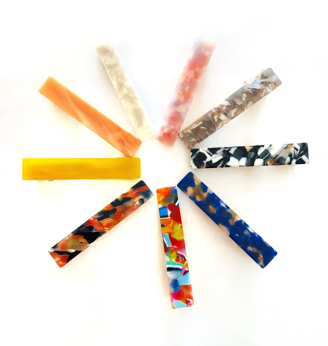 Acrylic Bar Barrette Clips, Hair Accessories for Women, Modern Adult ...