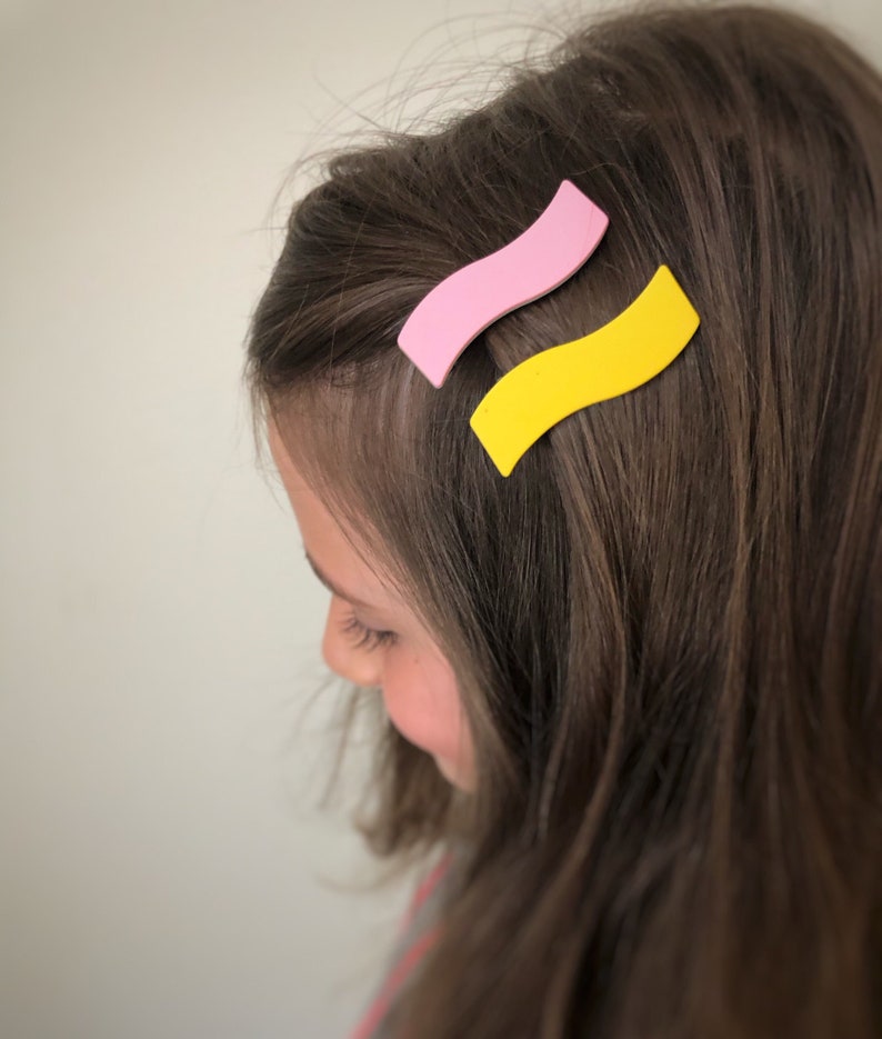 Wave Matte Hair Clip Kids Colorful Clips Barrettes Clips - Etsy