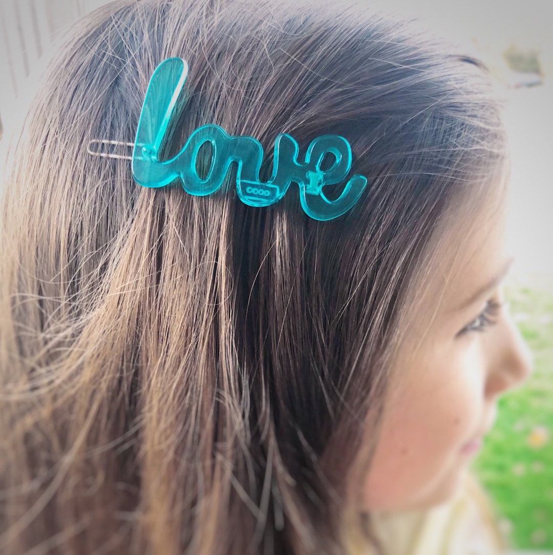 Love Barrettes for Girls, Child Plastic Barrette Clip, Modern Hair ...