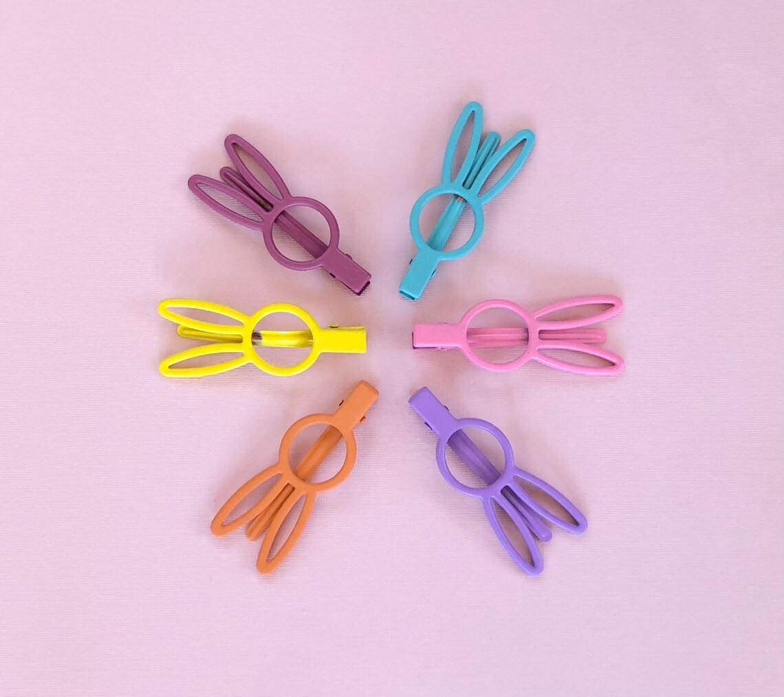 Bunny Ears Alligator Hair Clips for Little Girls and Adults | Etsy