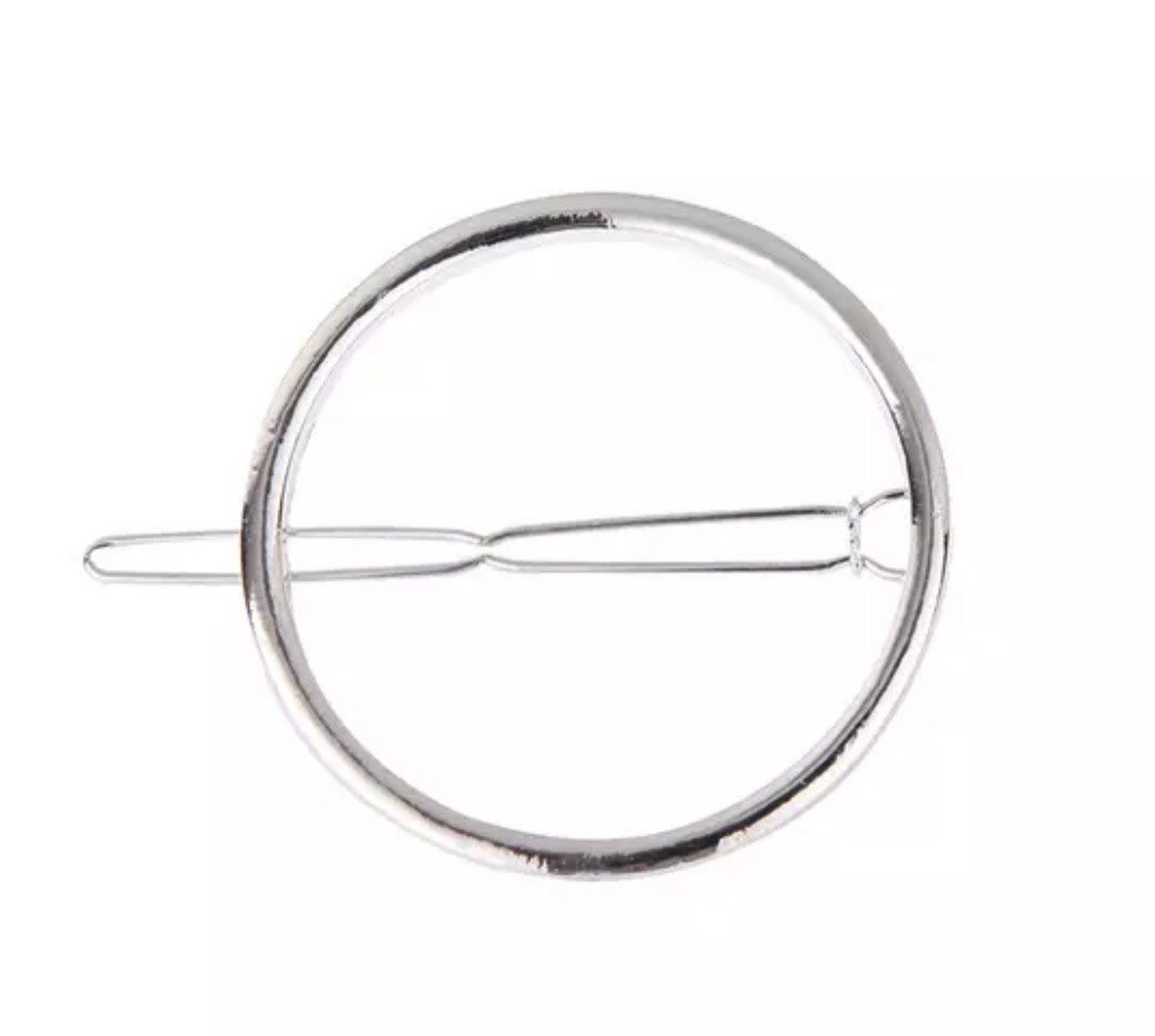 Gold or Silver Circle Barrette for Adults Adult Hair - Etsy