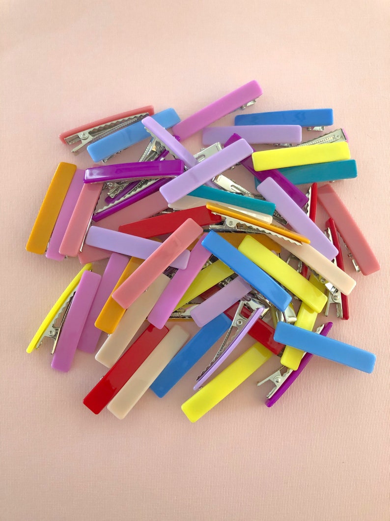 Acrylic Bar Barrette Clips Hair Accessories for Kids Little - Etsy