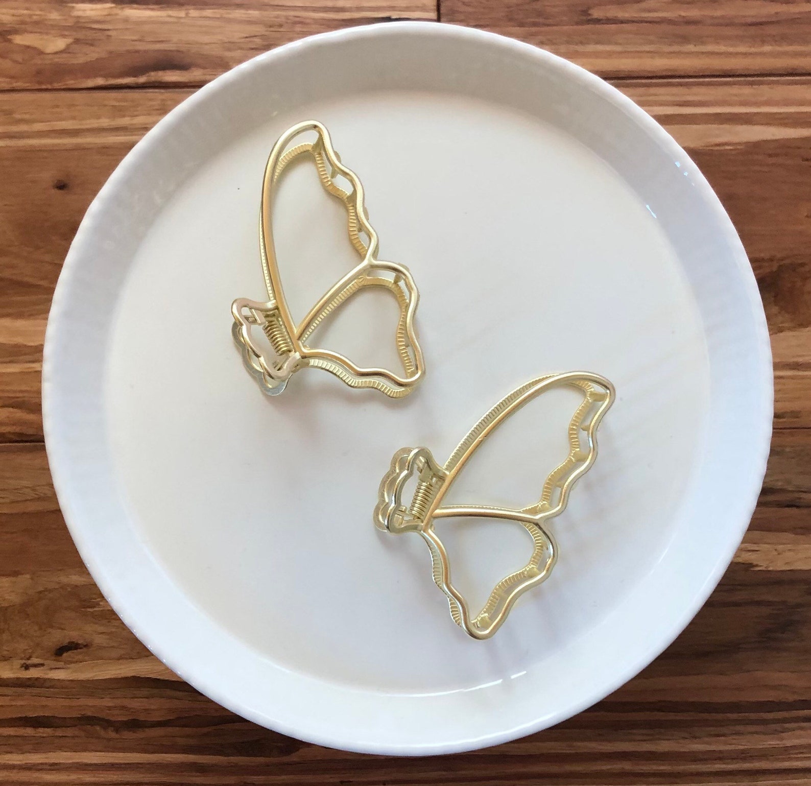 Gold Butterfly Metal Hair Claw Butterfly Accessories Womens | Etsy