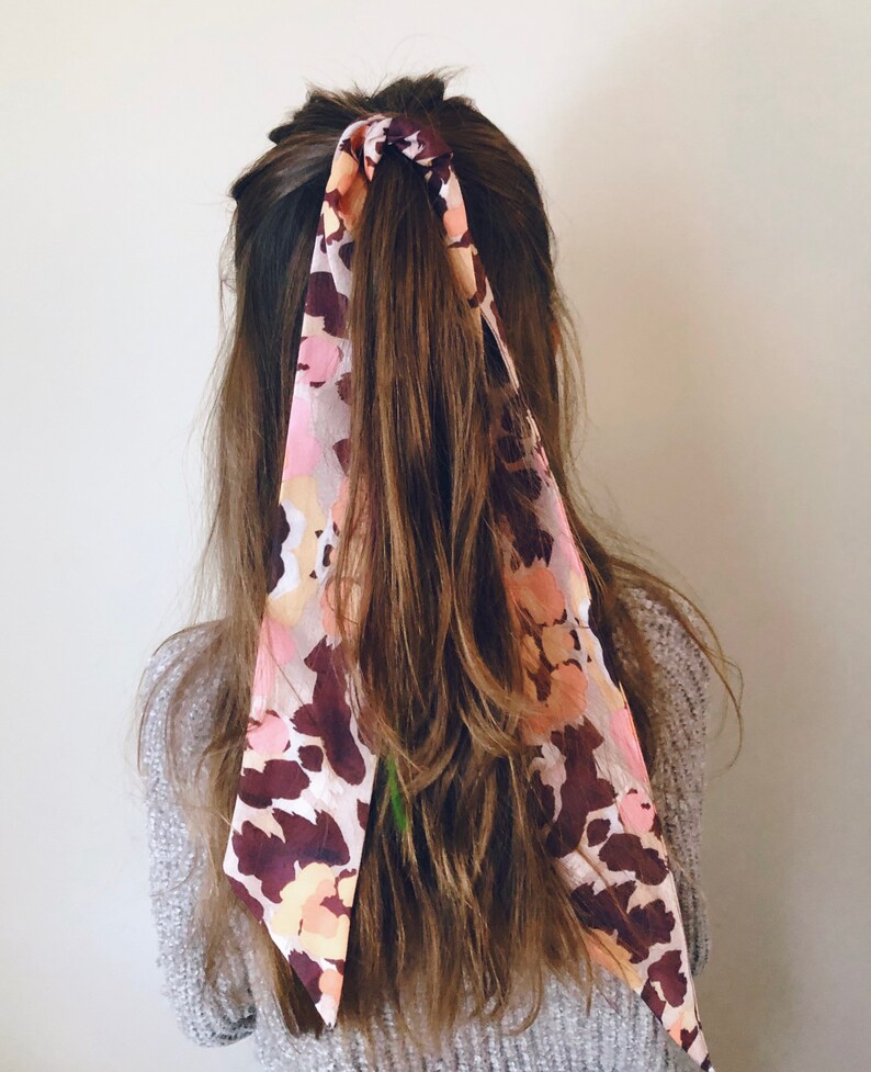 Ponytail Hair Scarf for Women Scarf Head Wrap Fall Floral - Etsy