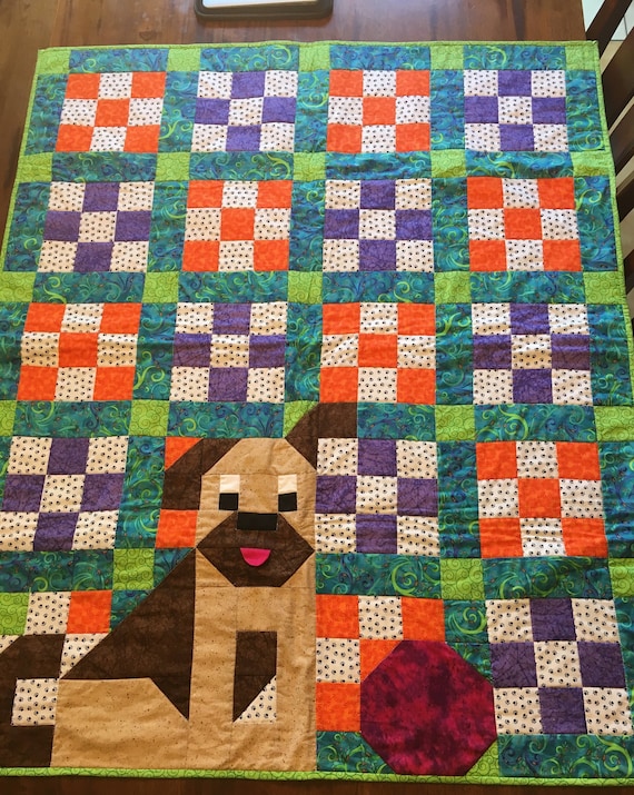 Baby/toddler Quilt With a Puppy Dog on It. | Etsy