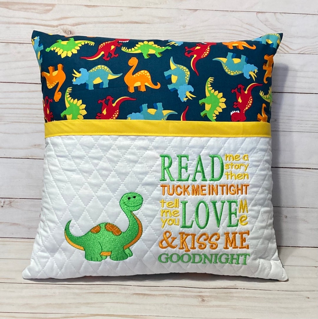 Reading Pillow/embroidered Pocket Pillow - Etsy