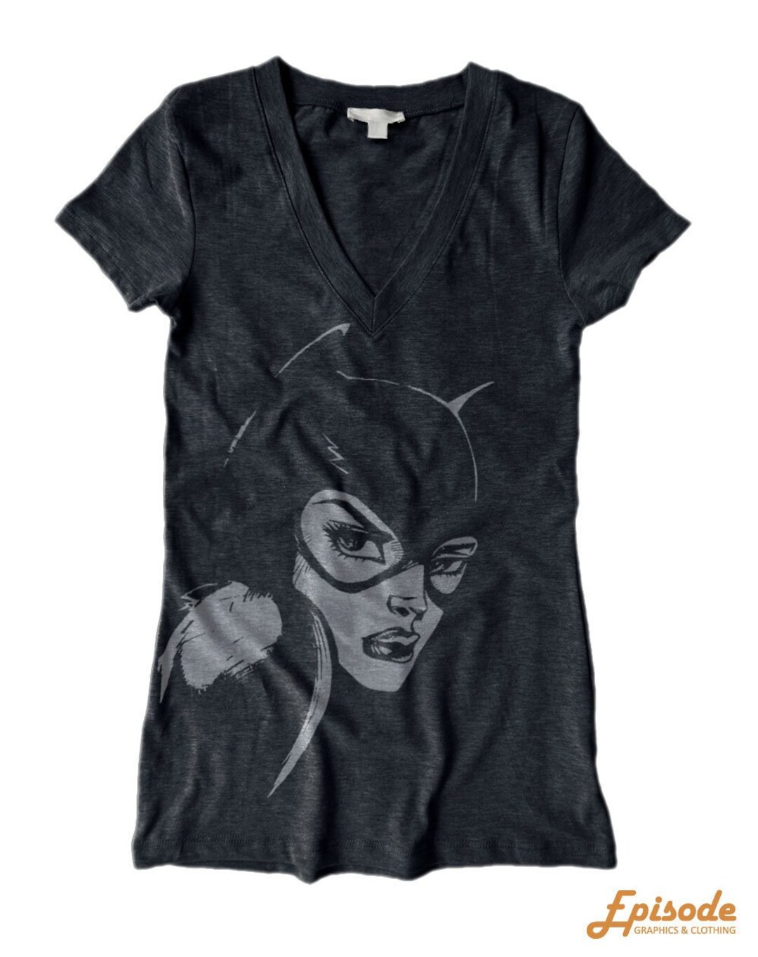 Cartoon Heroine Character Graphic Women's V Neck Tee - Etsy