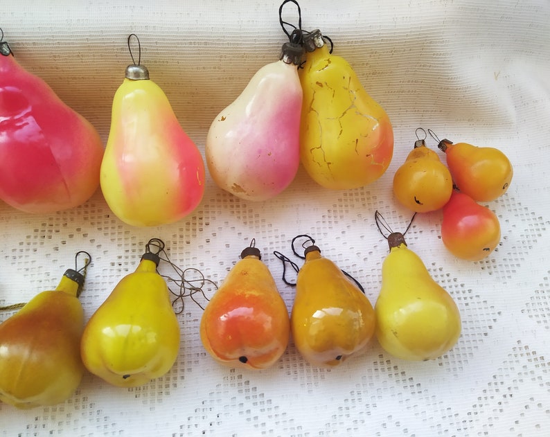 Fruits and vegetables Christmas tree decorations Pear | Etsy