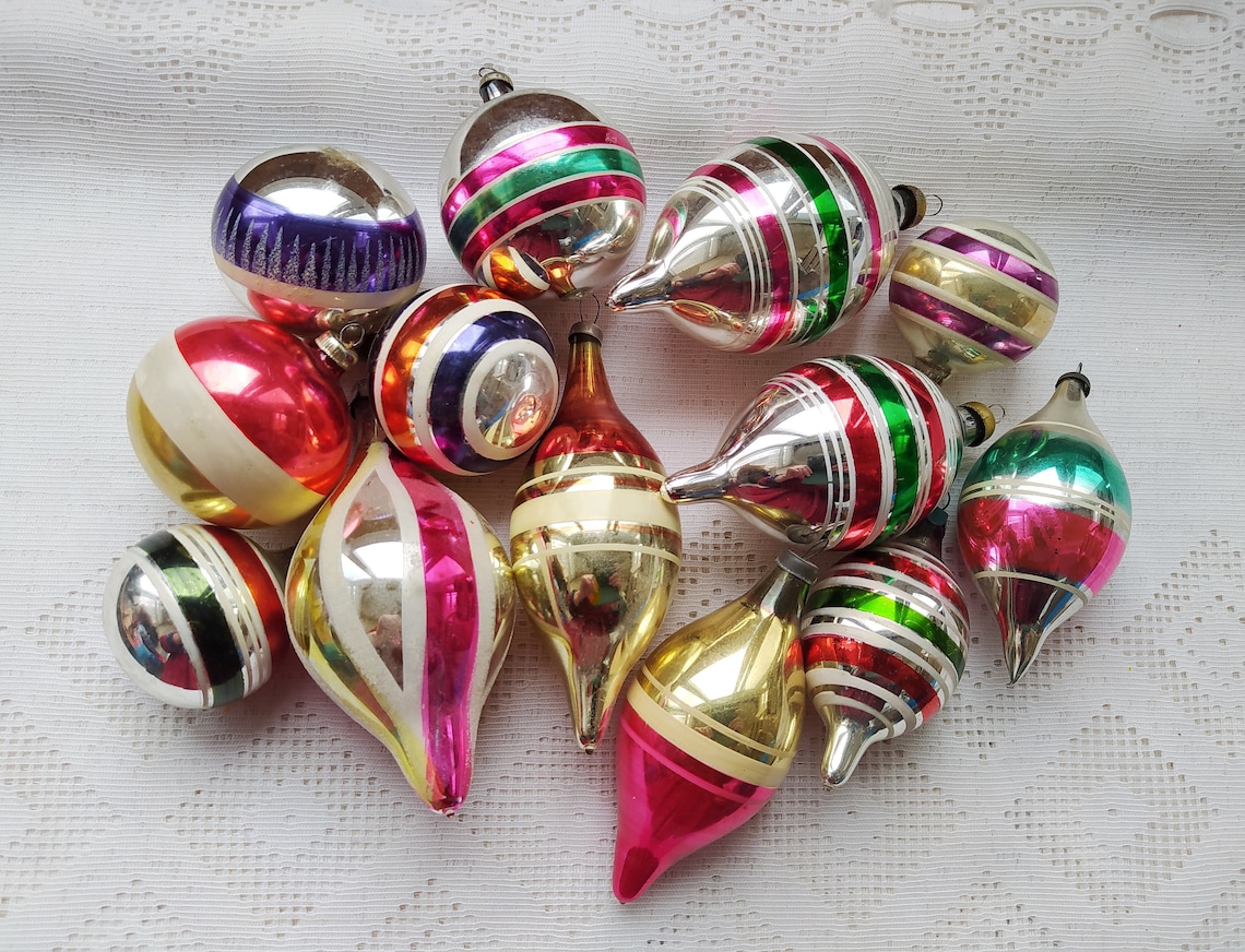 Vintage Soviet Christmas Tree Decoration Silver Glass - Etsy