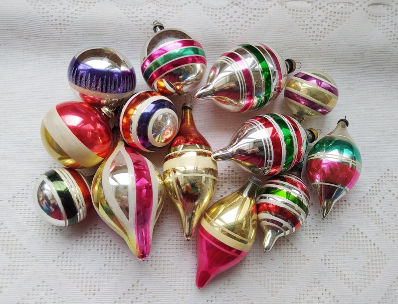 Vintage Soviet Christmas Tree Decoration, Silver Glass Ornament ...
