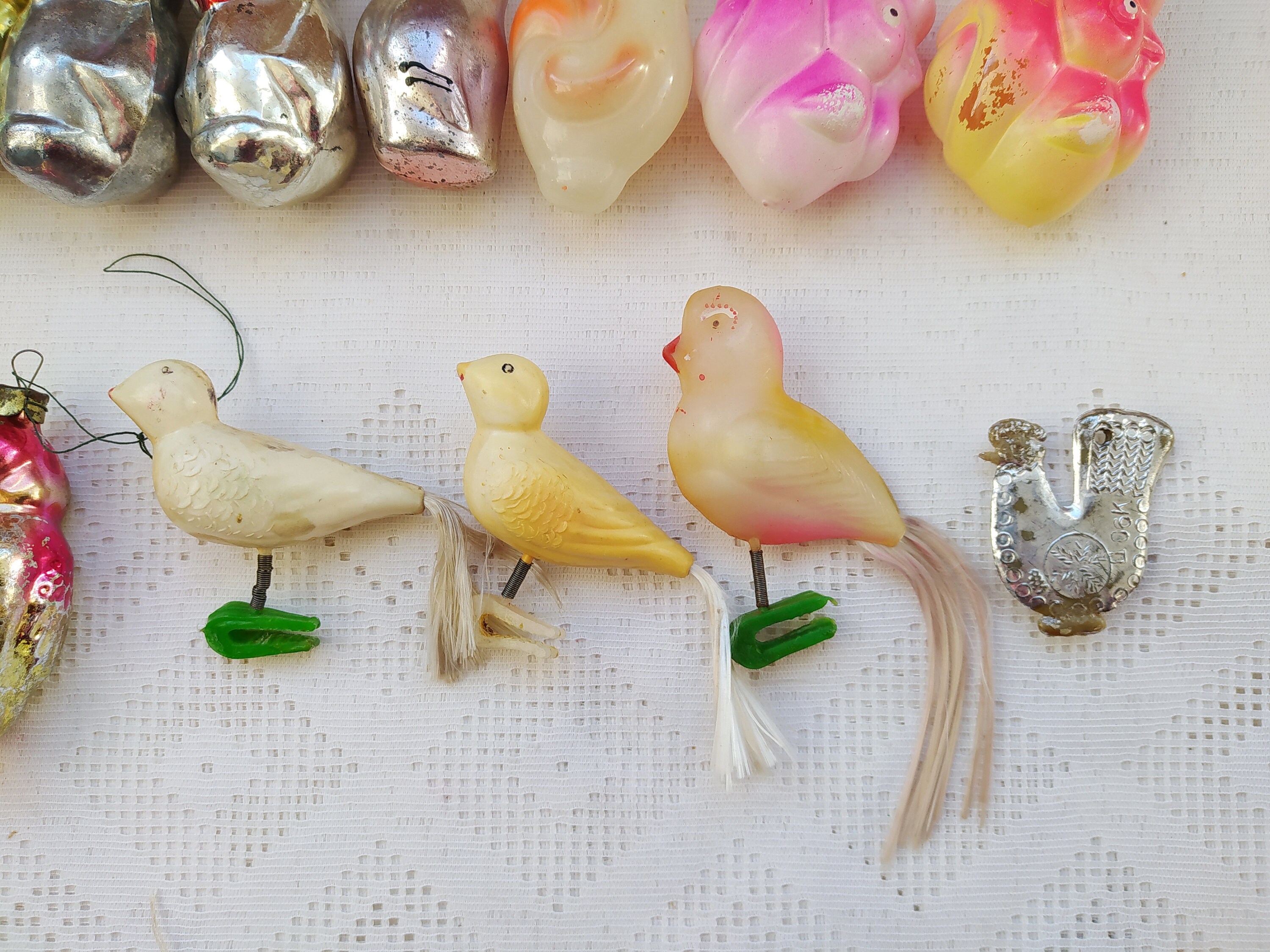 Vintage Soviet Christmas Tree Decoration, Сhicken Parrot Bird Glass ...