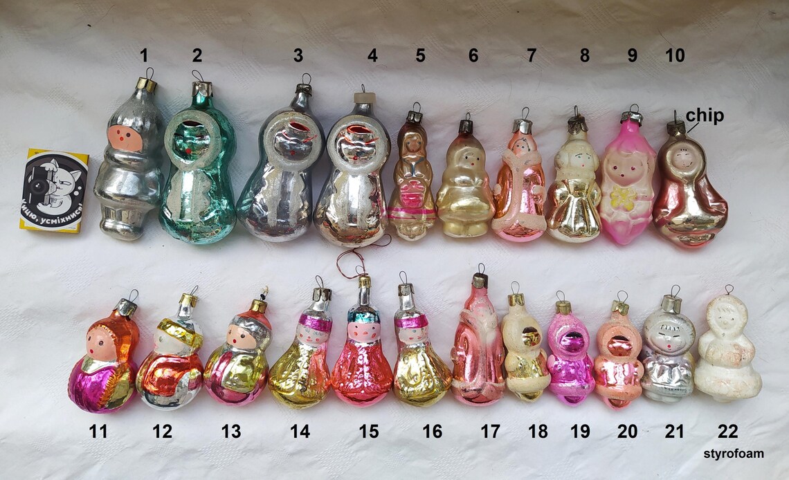 Vintage Soviet Christmas Tree Decoration, Girl Glass Ornament, Retro ...