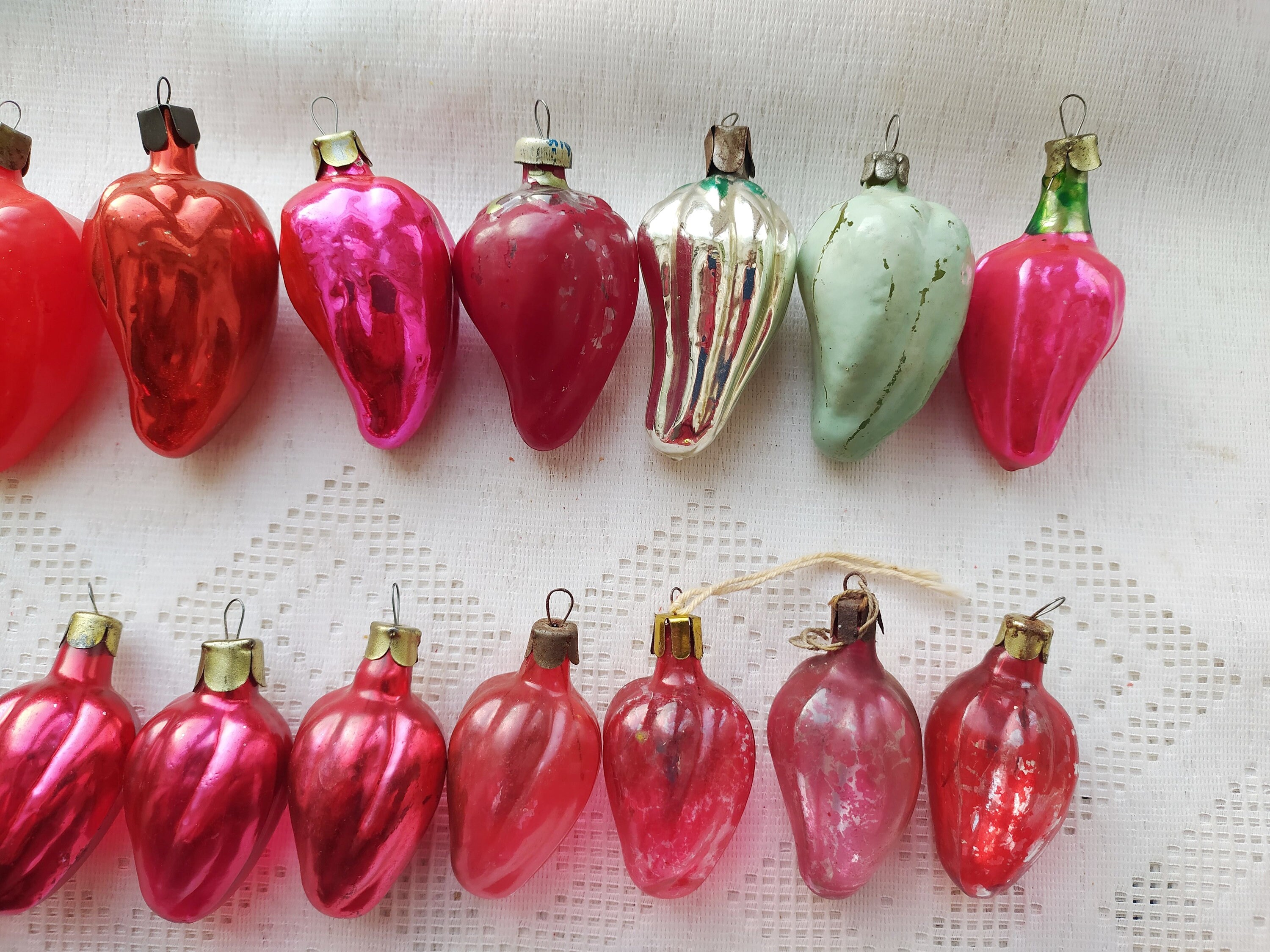 Vintage Soviet Christmas Tree Decorations. Vegetables Pepper Paprika ...