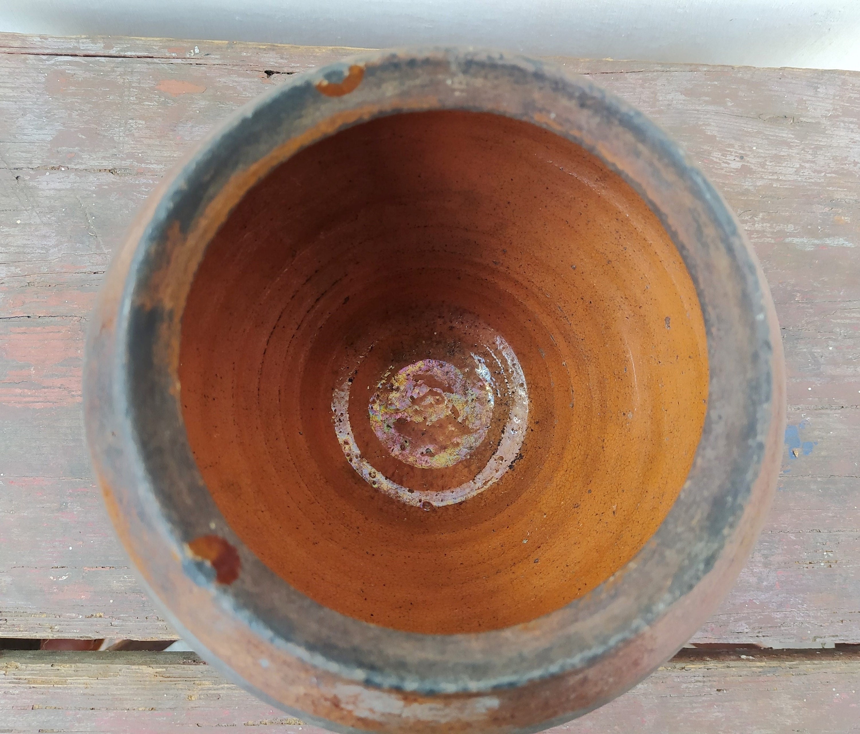 Very old antique ancient clay vessel Brown Black clay pot | Etsy