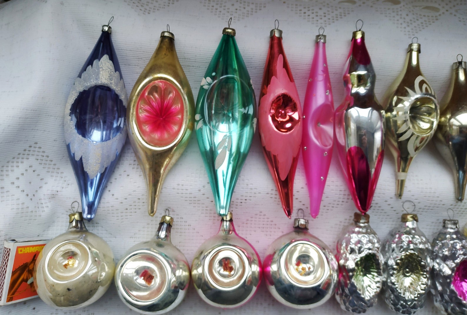 Vintage Soviet Christmas Tree Decoration Silver Indent Glass - Etsy