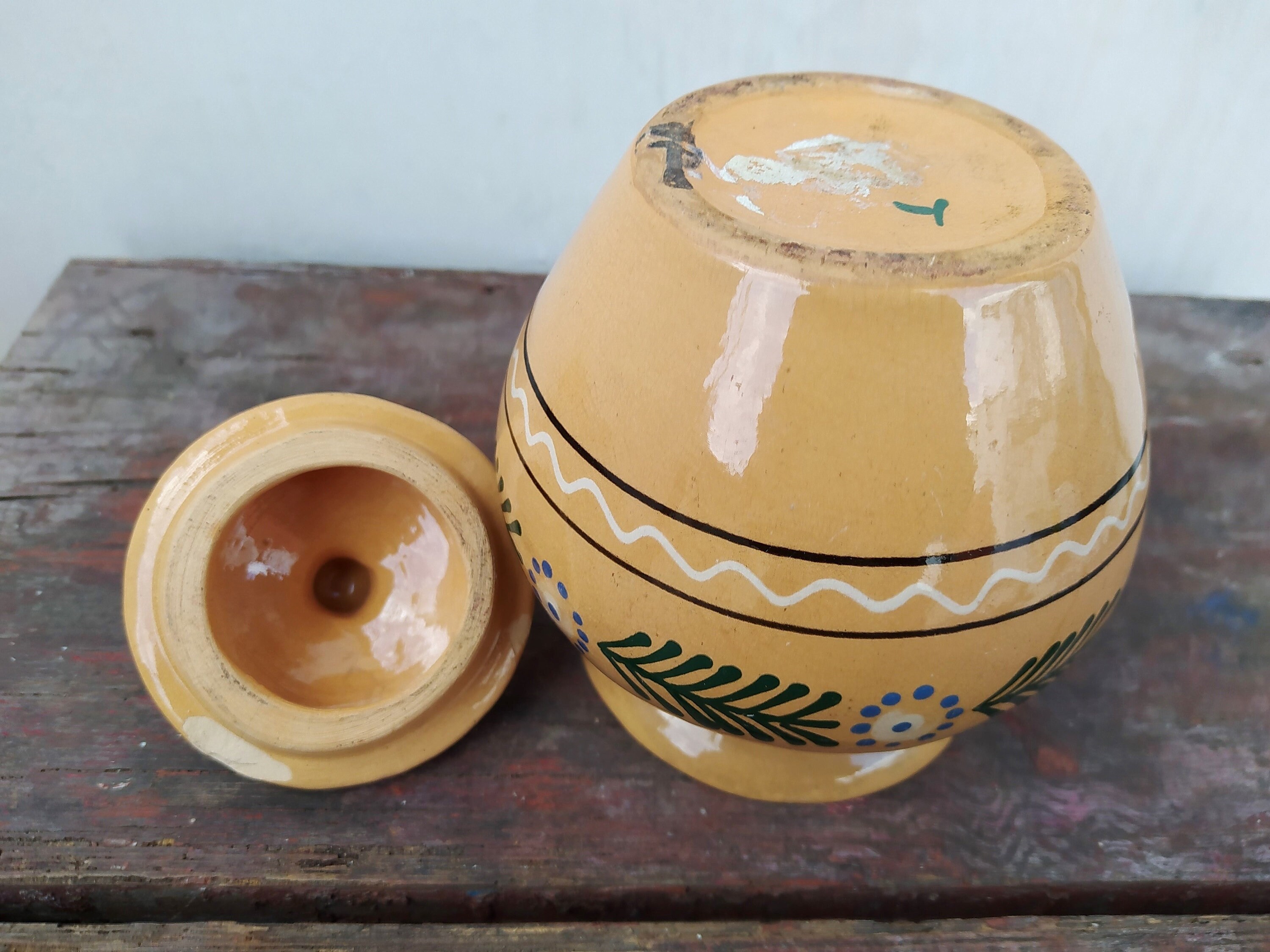 Old vintage ancient clay vessel small Brown clay pot | Etsy