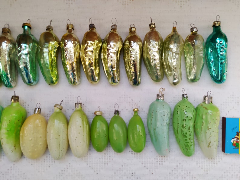 Pickles Cucumber Christmas Tree Decorations Vegetables Glass - Etsy