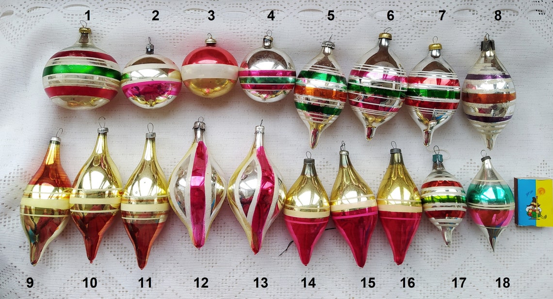 Vintage Soviet Christmas Tree Decoration Silver Glass - Etsy