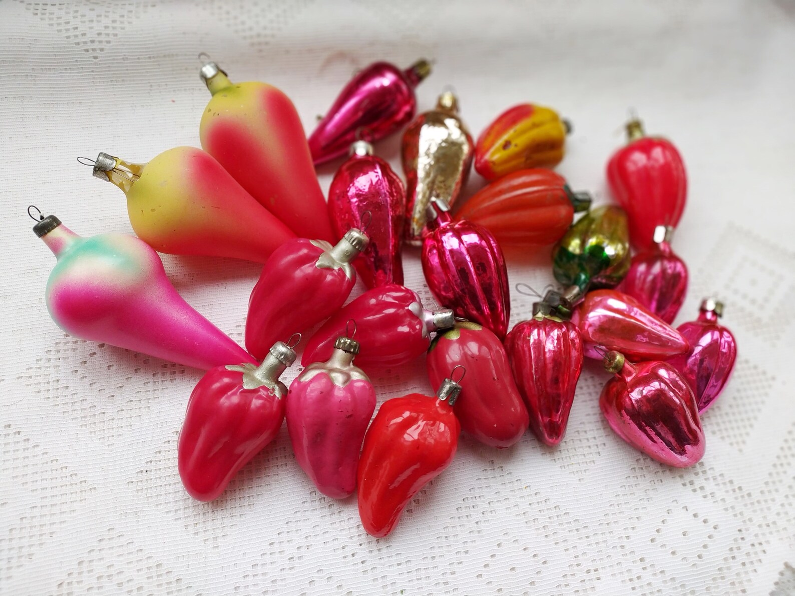 Vintage Soviet Christmas Tree Decorations. Vegetables Pepper Paprika ...