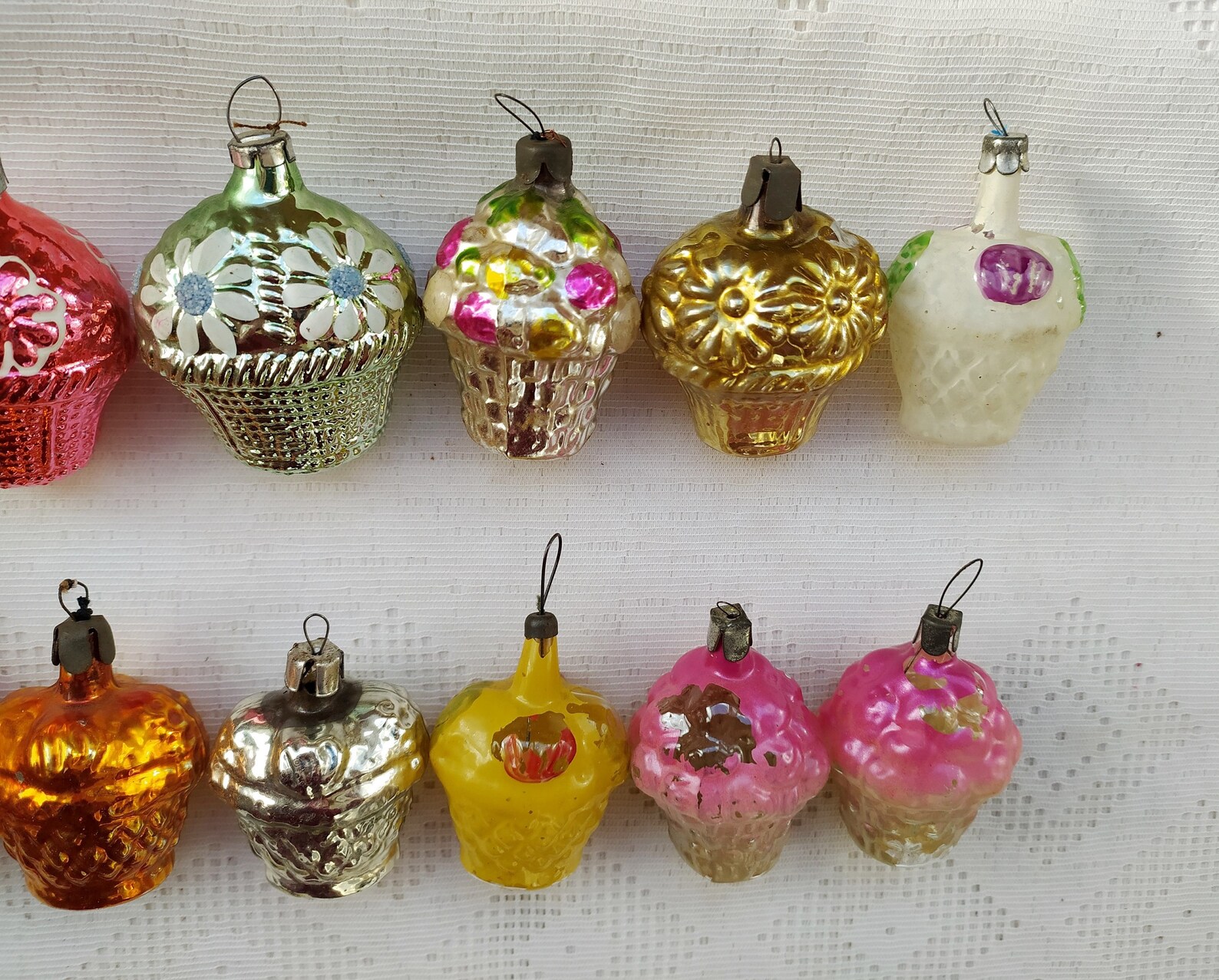 Vintage Soviet Christmas Tree Decorations Basket Christmas | Etsy