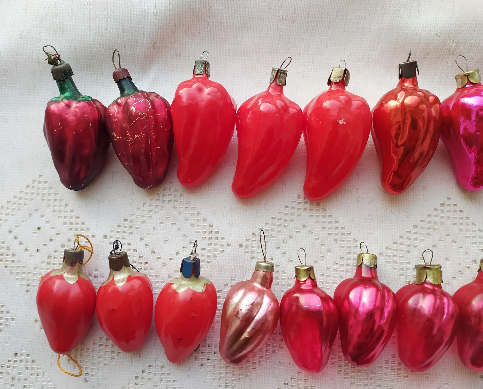 Vintage Soviet Christmas Tree Decorations. Vegetables Pepper Paprika ...