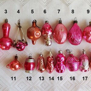 Vintage Christmas Pink Tree Decorations Christmas Mercury - Etsy