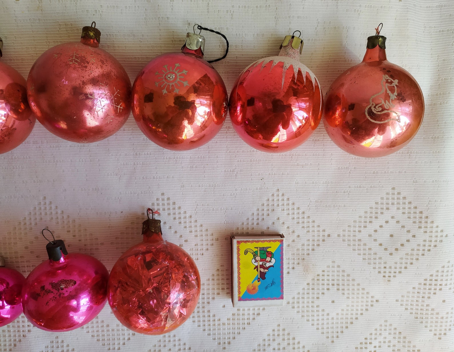 Vintage Christmas Pink Tree Decorations Christmas Mercury - Etsy