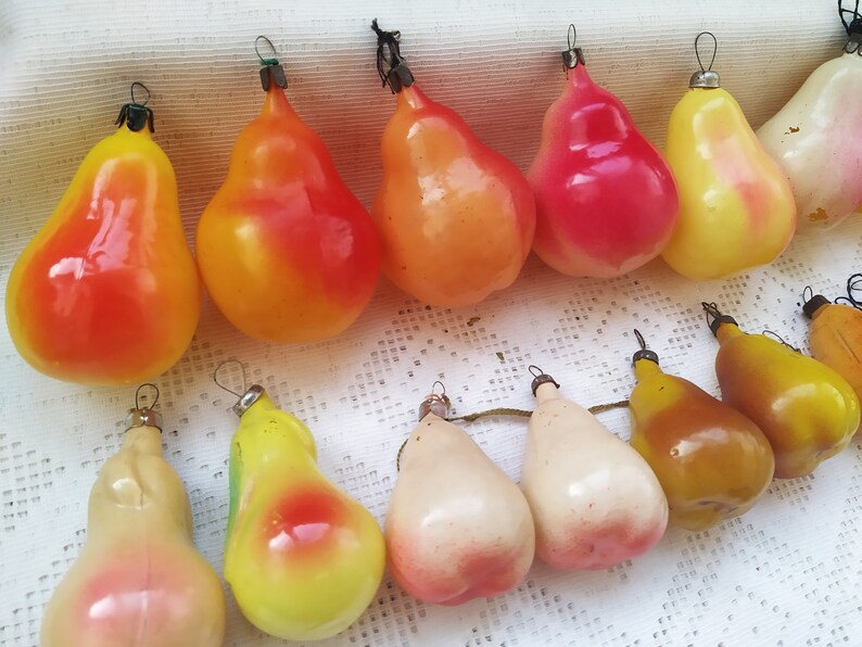 Fruits and vegetables Christmas tree decorations Pear | Etsy