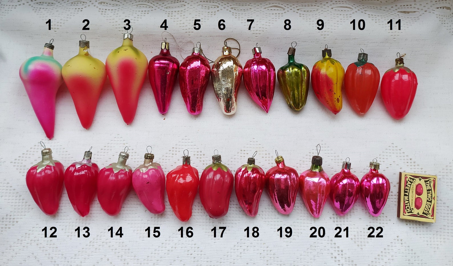 Vintage Soviet Christmas Tree Decorations. Vegetables Pepper Paprika ...
