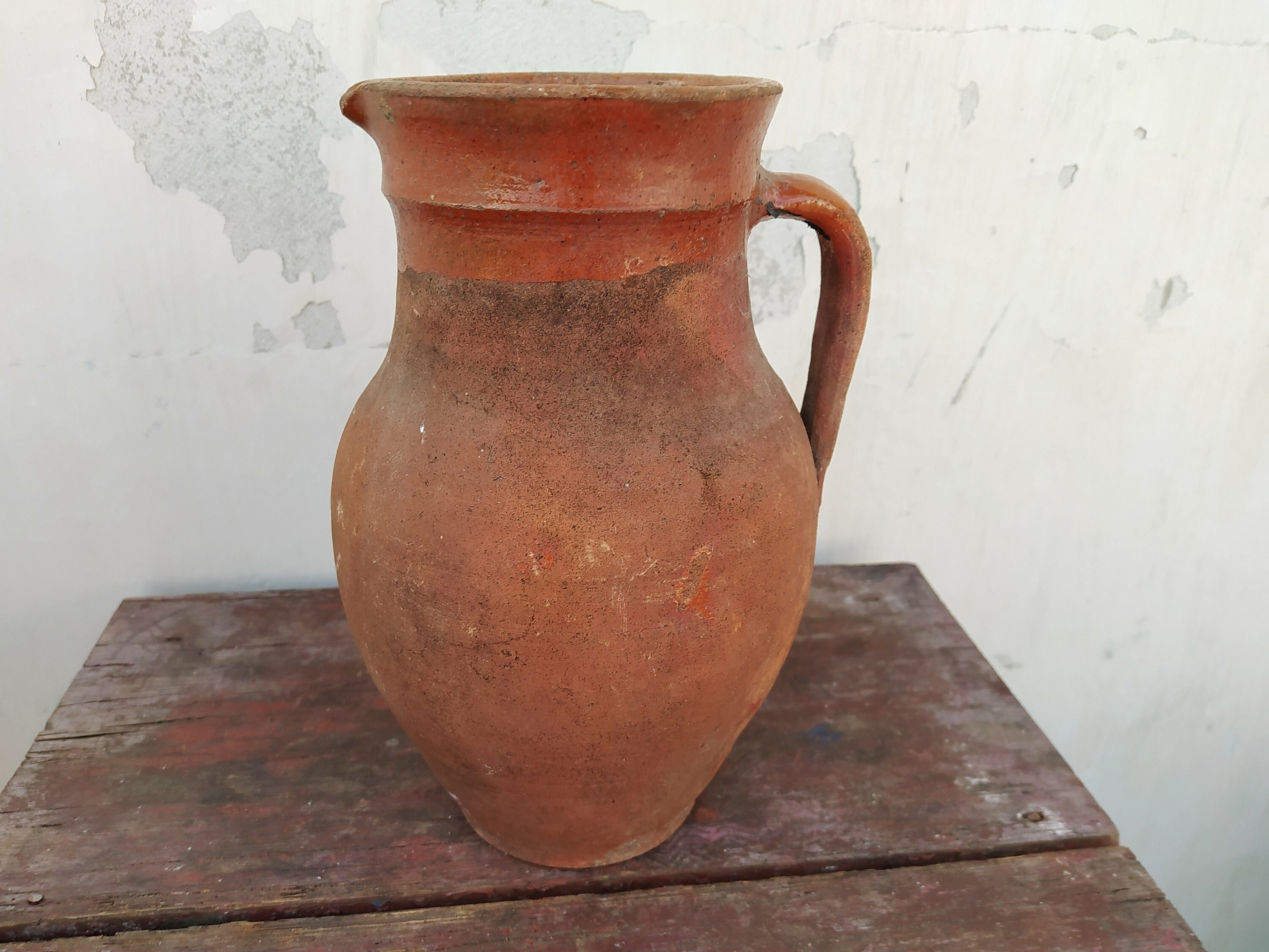 Very old antique ancient clay vessel Brown clay pot Rustic | Etsy