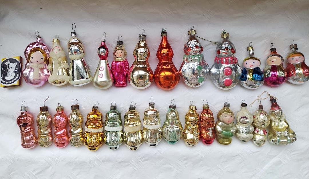 Rare Vintage Soviet Christmas Tree Decorations Girl, Boy. Christmas ...