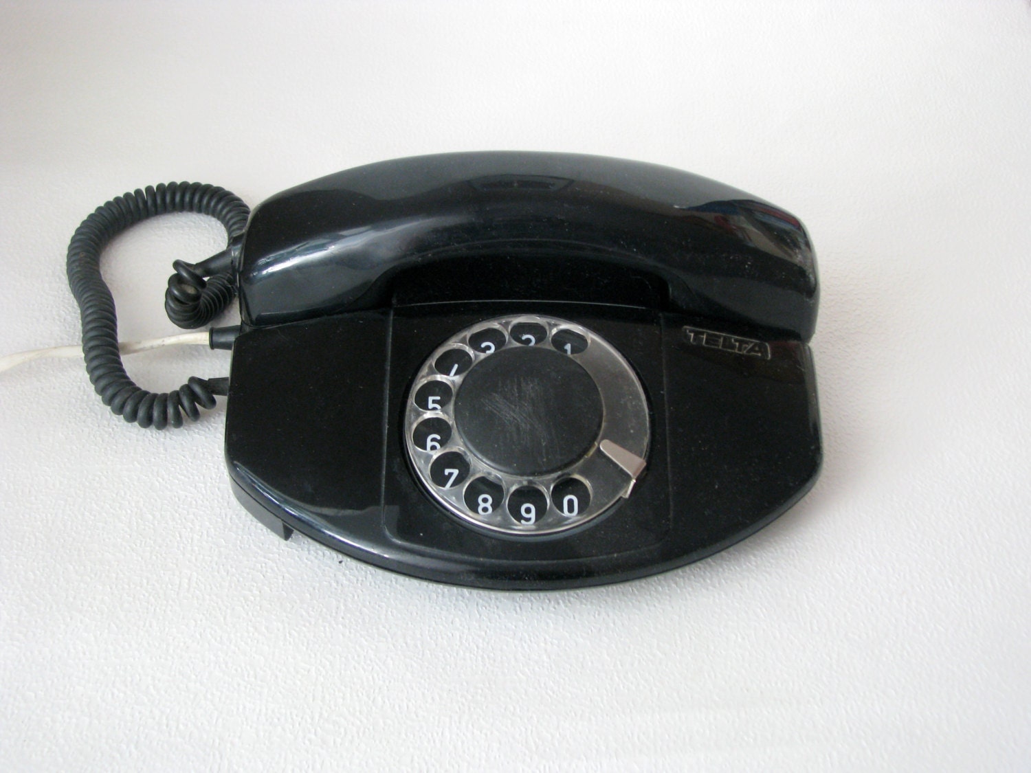 Vintage Black Rotary Phone. Soviet Vintage, Made in USSR in 1980s - Etsy