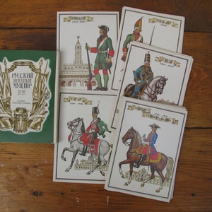 Set of 32 Vintage Soviet Cards Print russian Military - Etsy