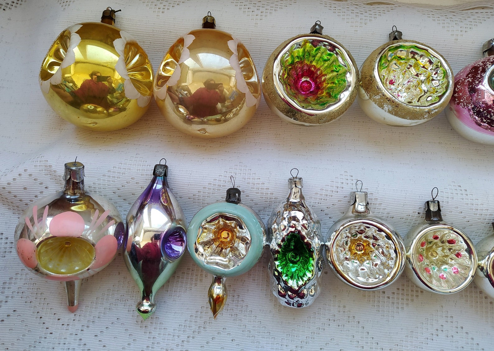 Vintage Soviet Christmas Tree Decoration Silver Indent Glass - Etsy